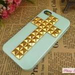 Studded Iphone 4 Case, Iphone 4s Case Stud Cross, Custom Iphone Case ...